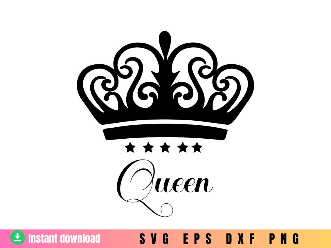 Queen SVG, Queen Crown SVG, Queen Clipart, Crown PNG, Cut Files. - Etsy