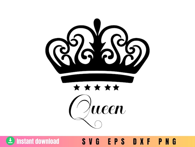 Queen SVG, Queen Crown SVG, Queen Clipart, Crown PNG, Cut Files. - Etsy