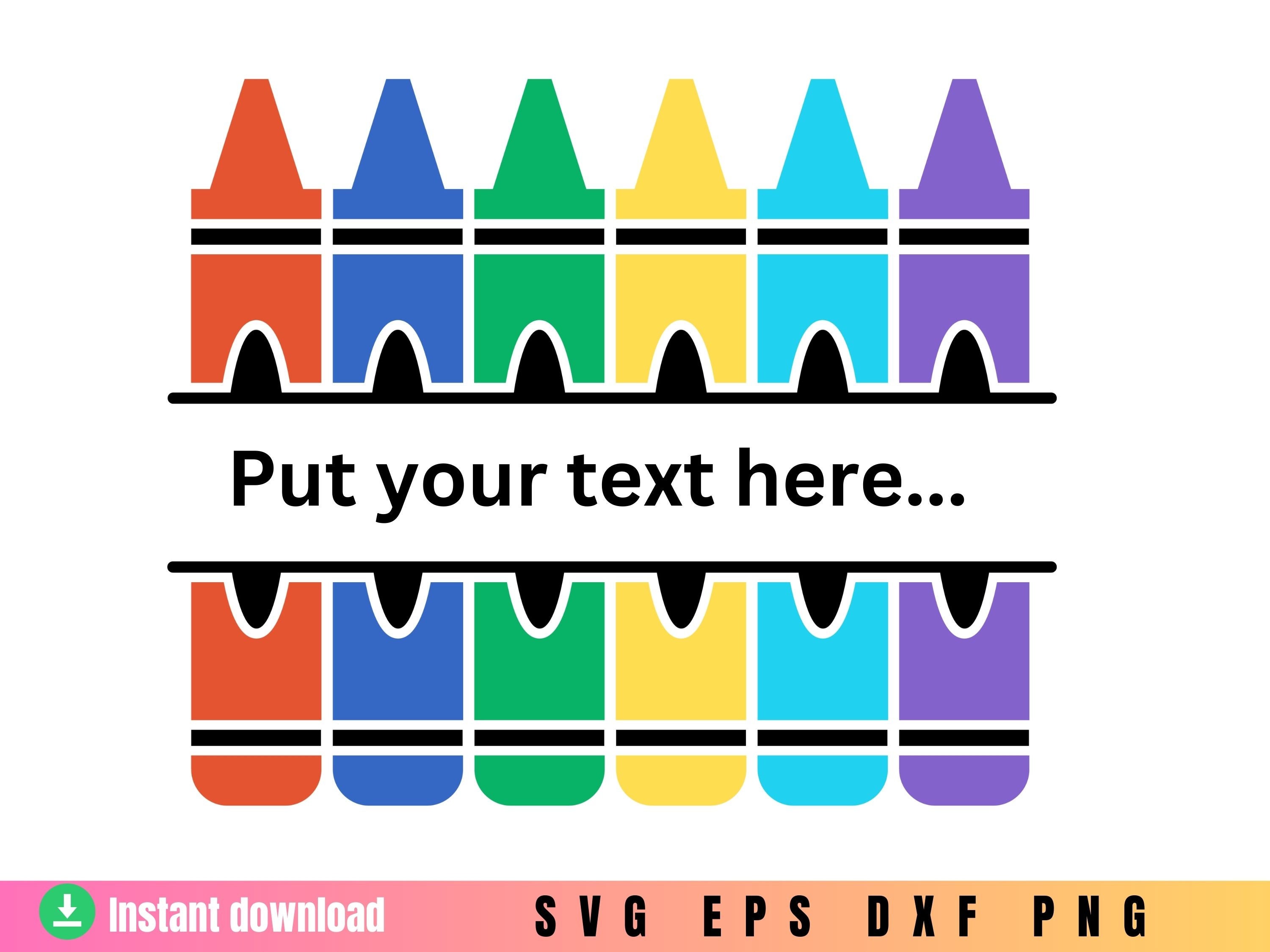 Crayon Monogram Svg Split Monogram Svg Crayon Cut Files Teacher Svg