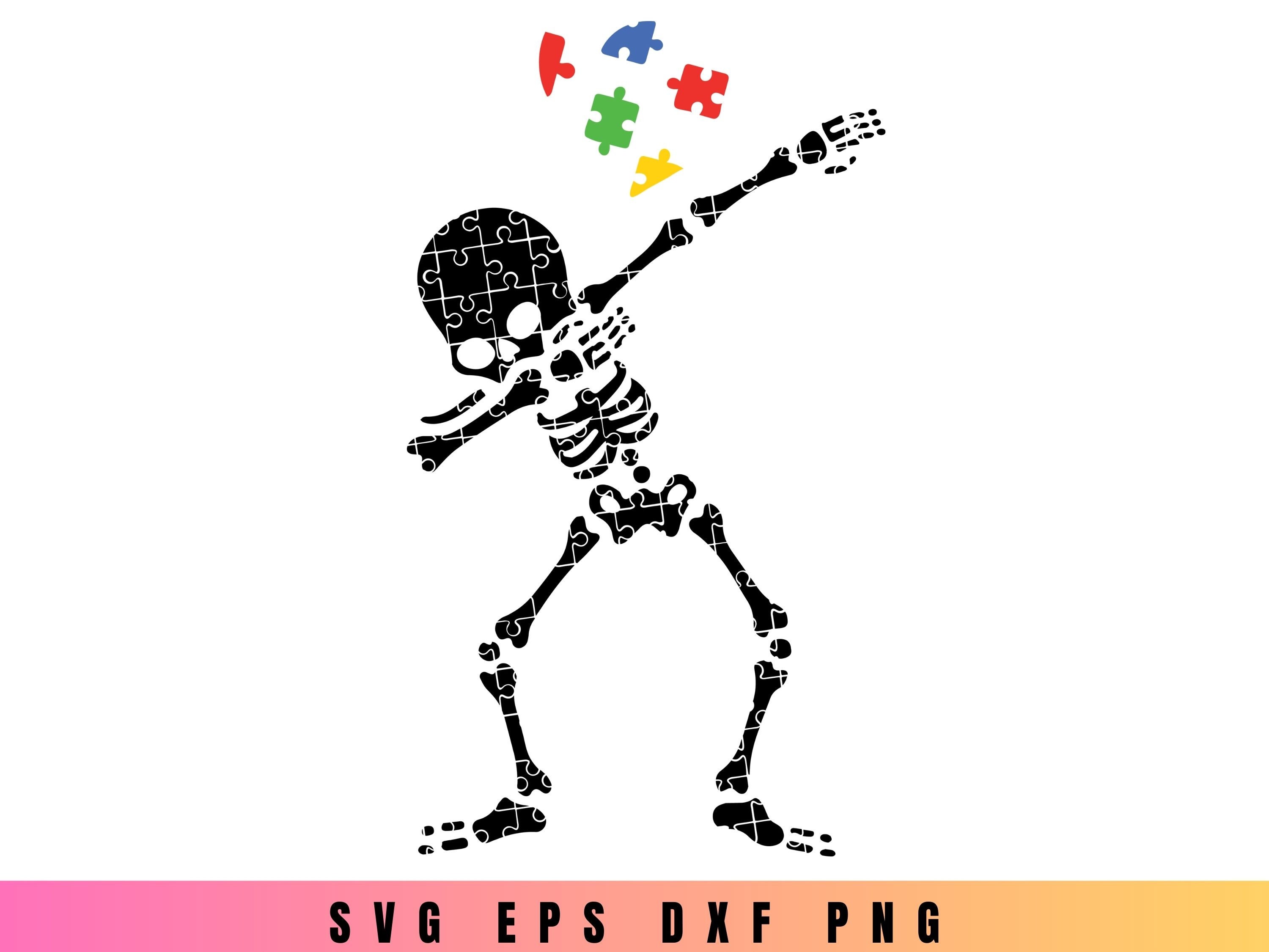 Dabbing Skeleton SVG Autism Svg Skeleton Svg Skeleton - Etsy