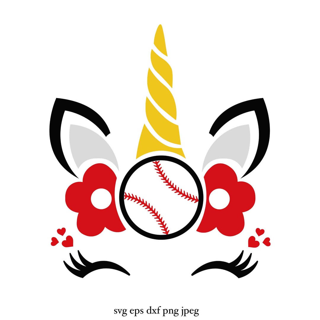 Baseball Unicorn Svg, Unicorn Svg, Unicorn Clipart, Digital Download ...