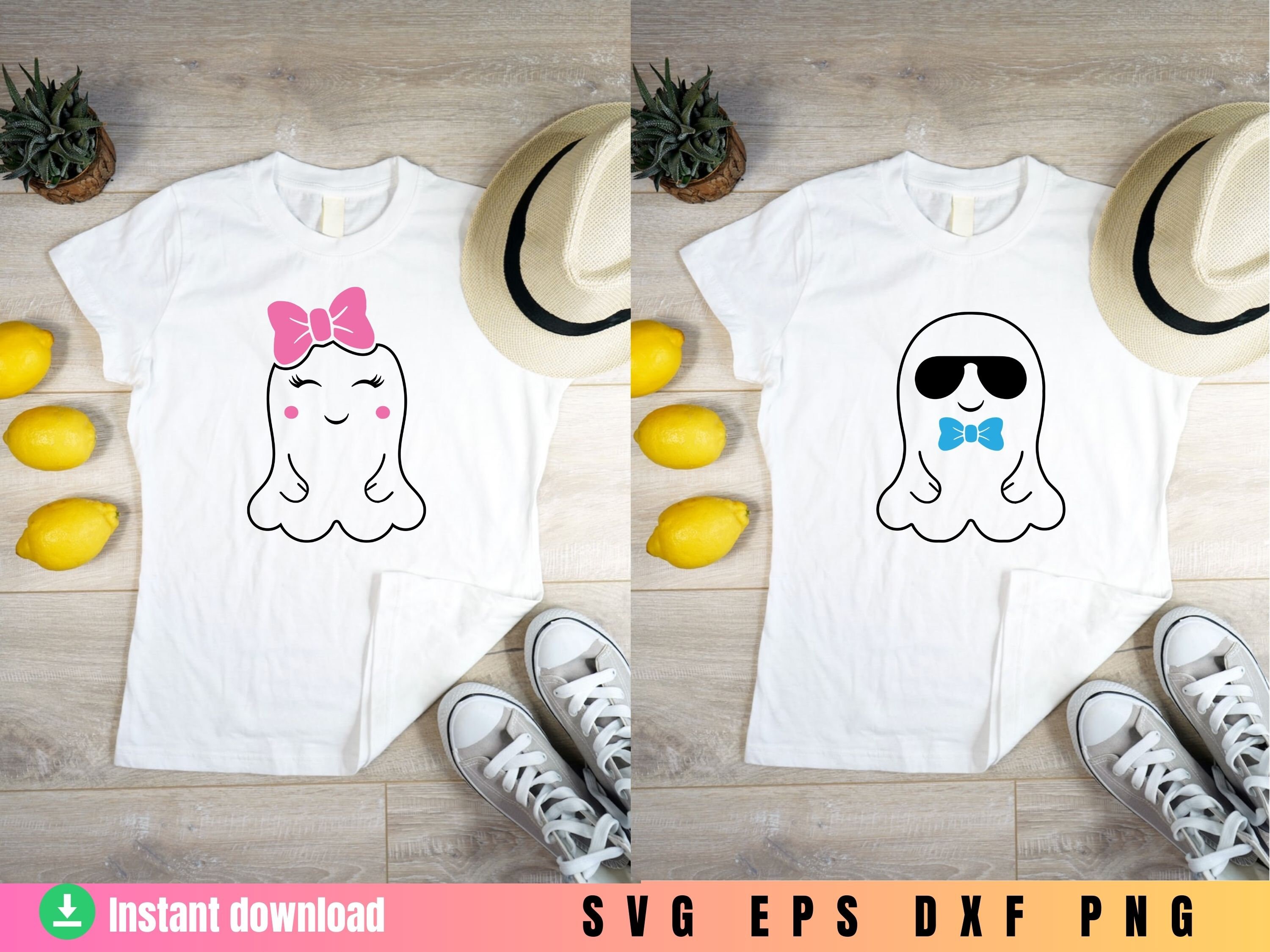 Ghost Svg, Outline Ghost Boy Girl SVG, Halloween Svg, Girl Ghost Svg ...