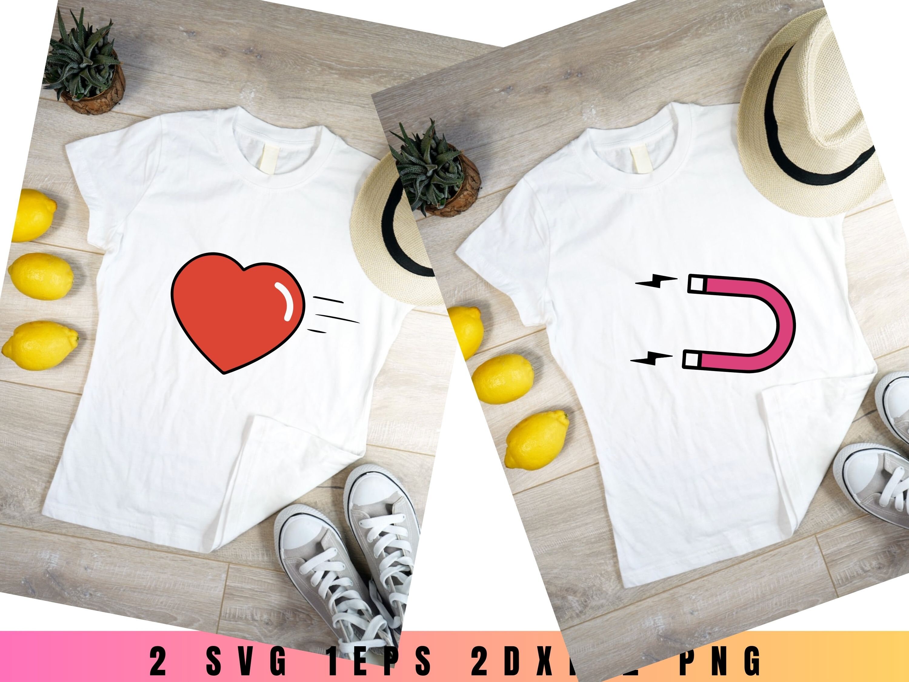 Magnet and Heart Png Magnet and Heart Svg Couples Design - Etsy