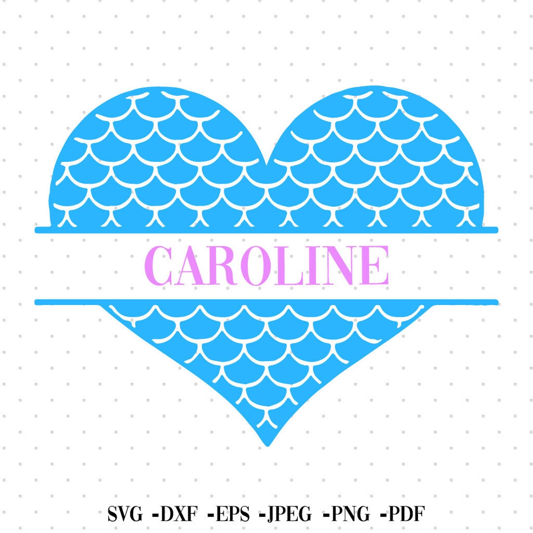 Mermaid Name Heart SVG Mermaid Svg Heart Svg Mermaid Heart - Etsy