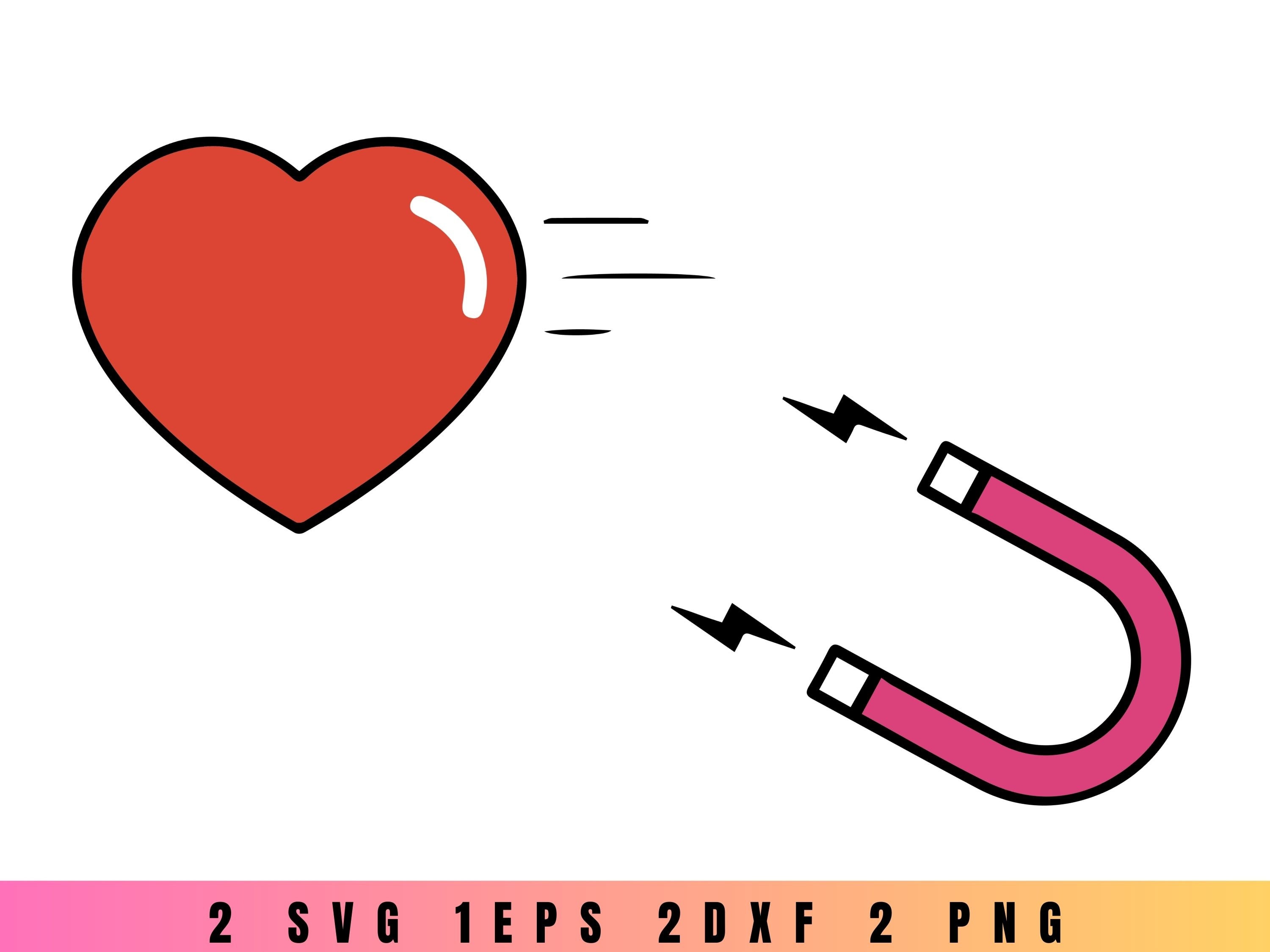 Magnet and Heart Png Magnet and Heart Svg Couples Design - Etsy