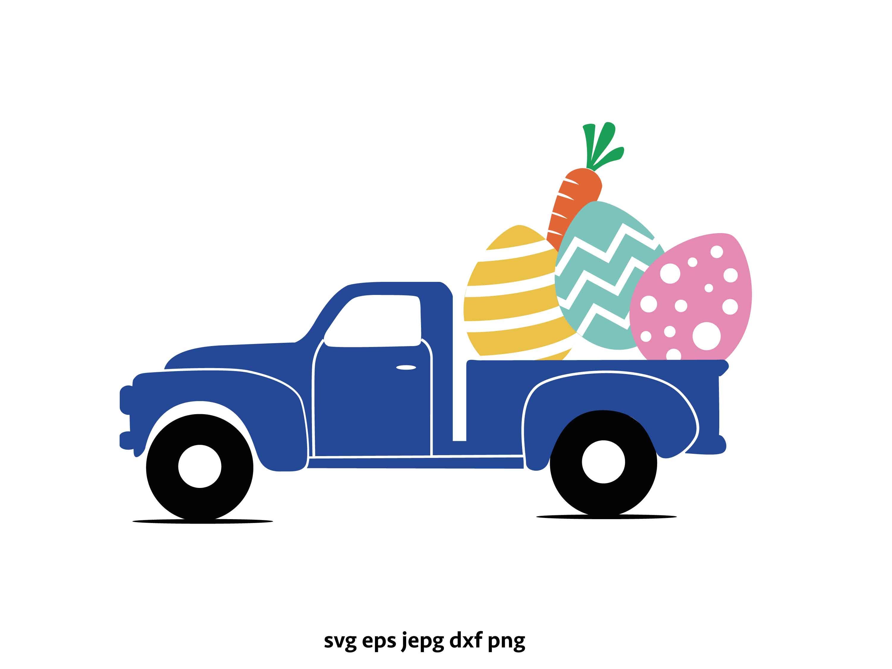 Easter Svg, Old Truck Svg, Carrot Ears Svg, Eggs Svg, Easter Shirt Svg ...