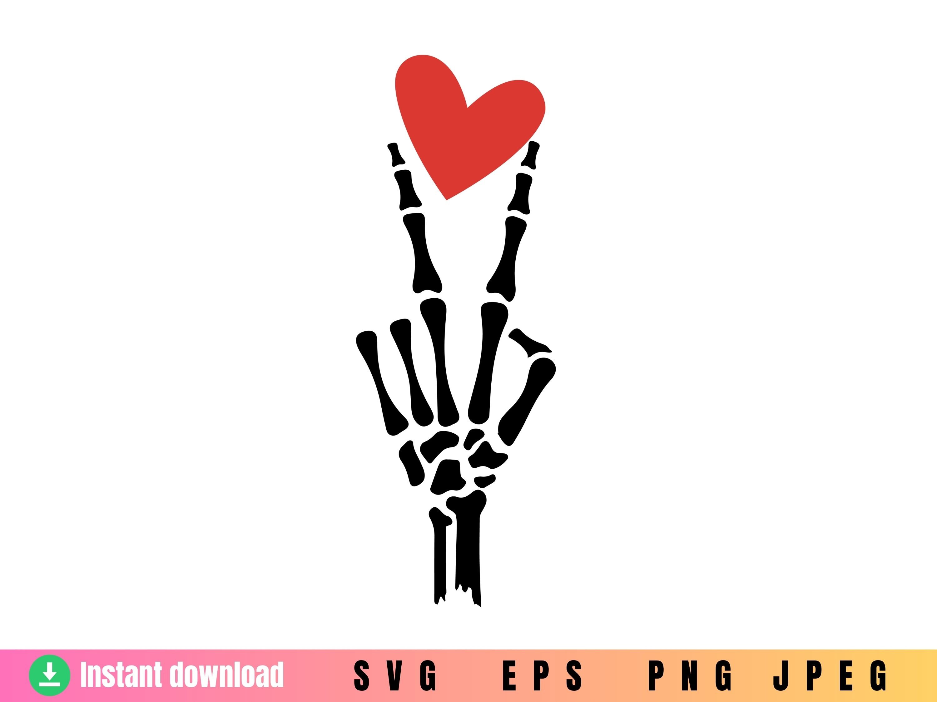 Skeleton Heart Svg, Skeleton Holding Heart Svg, Skeleton Hand Svg, Love ...