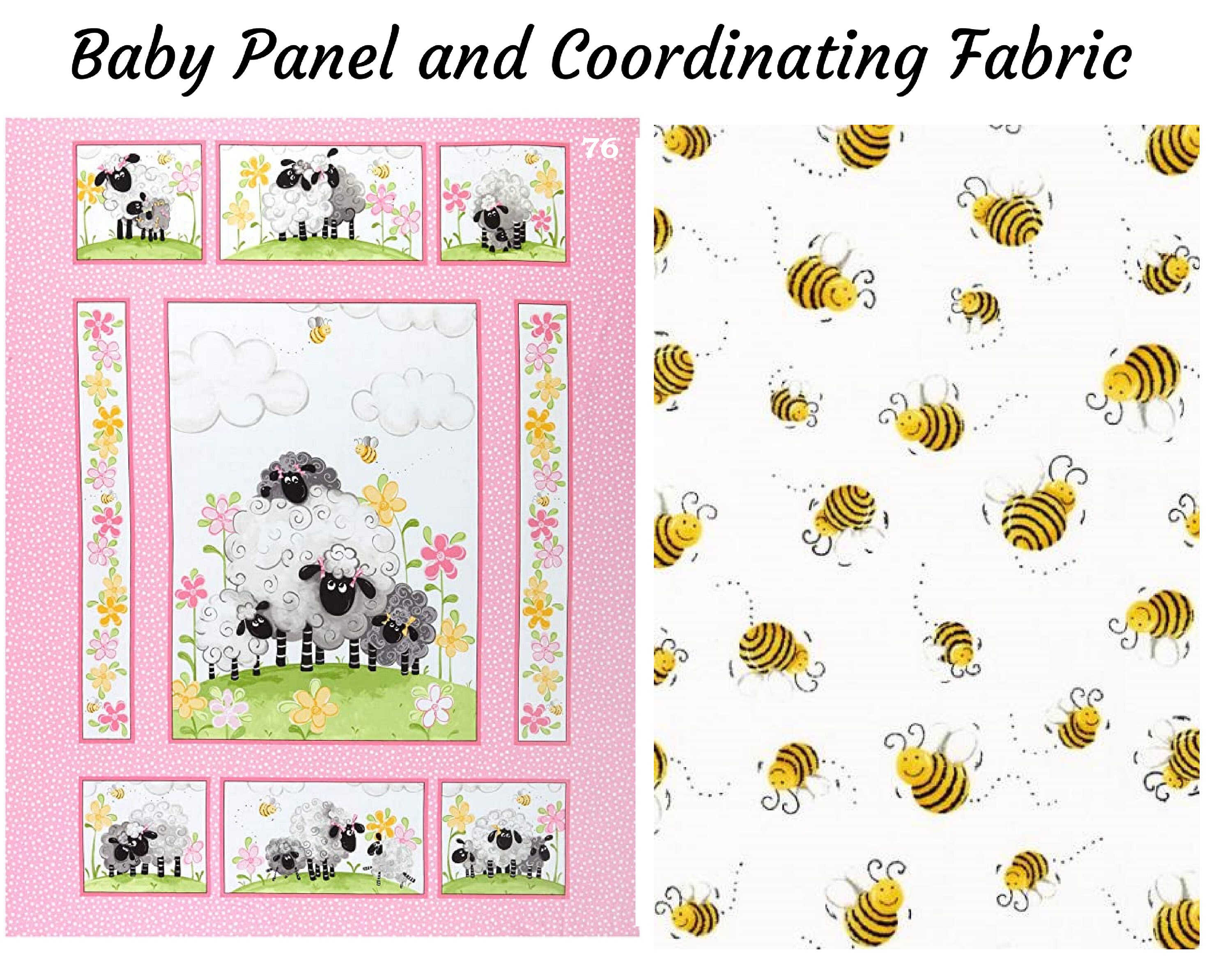21 Lal the Lamb Mama Lal Baby Panel Fabric and Coordinating Fabric ...