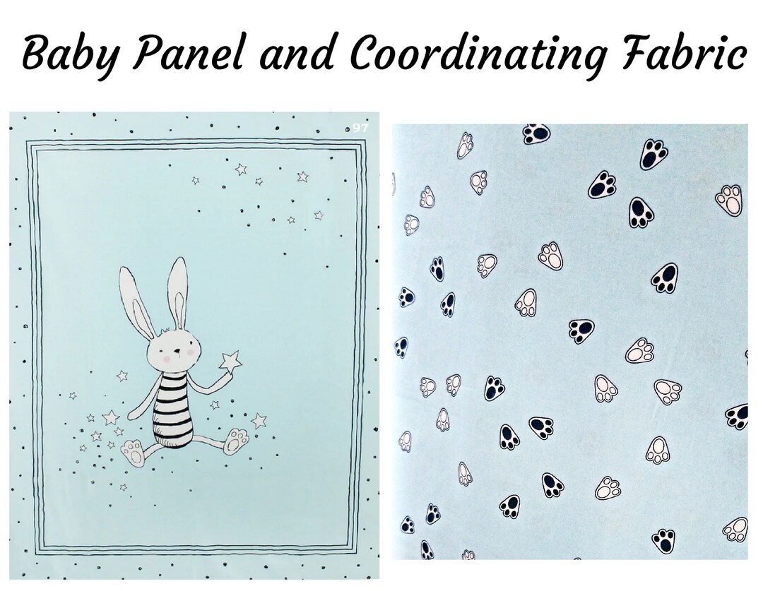 140 Baby Panel Fabric and Coordinating Fabric Quilt FREE SHIPPING ...