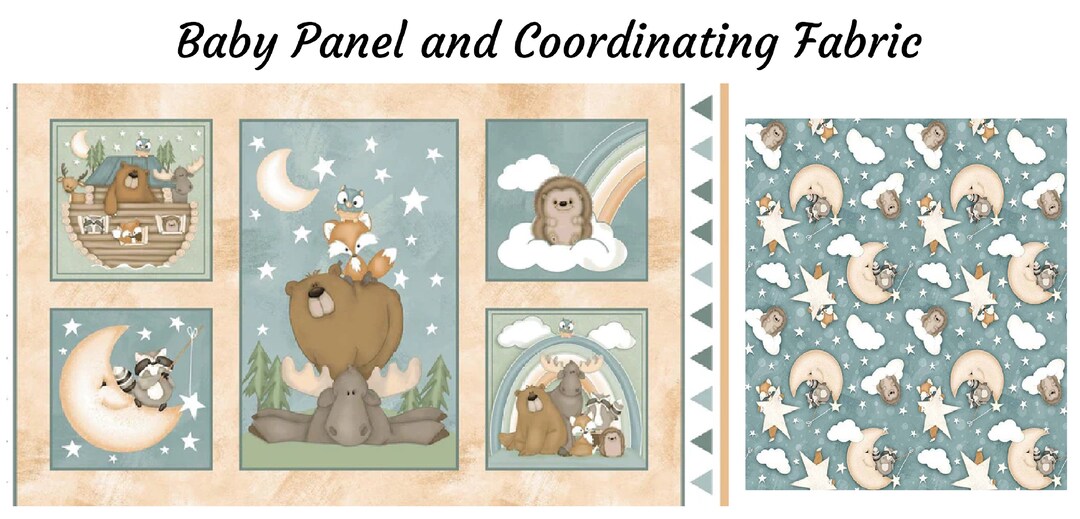 48 Baby Panel Fabric and Coordinating Fabric FREE SHIPPING dream Big ...