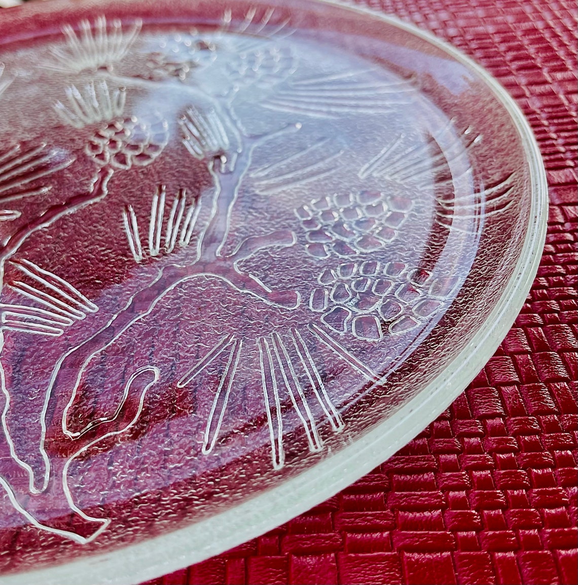 Tiara Ponderosa Pine Dinner Plates Set of 2 Indiana Glass - Etsy