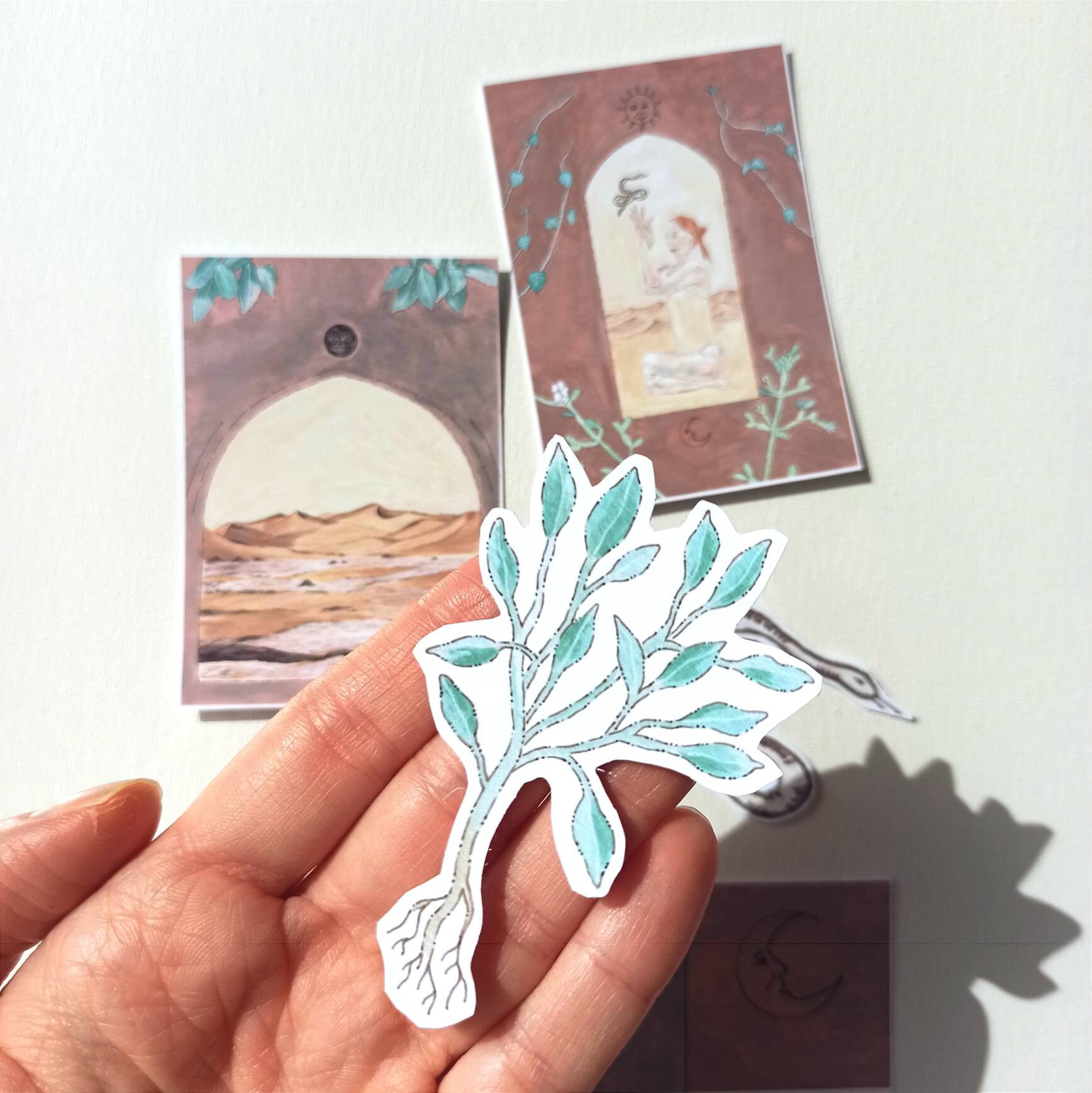 Paper, Party & Kids Craft Supplies & Tools Deserts Sticker Pack Plant ...