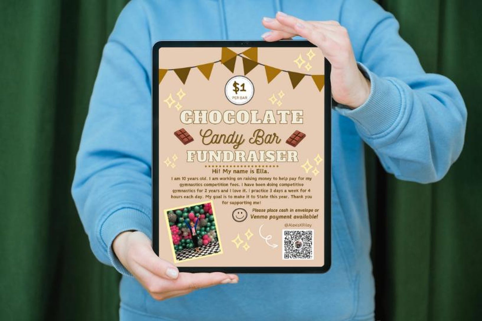 Editable Chocolate Bar Fundraiser Poster | Canva Template | School or ...