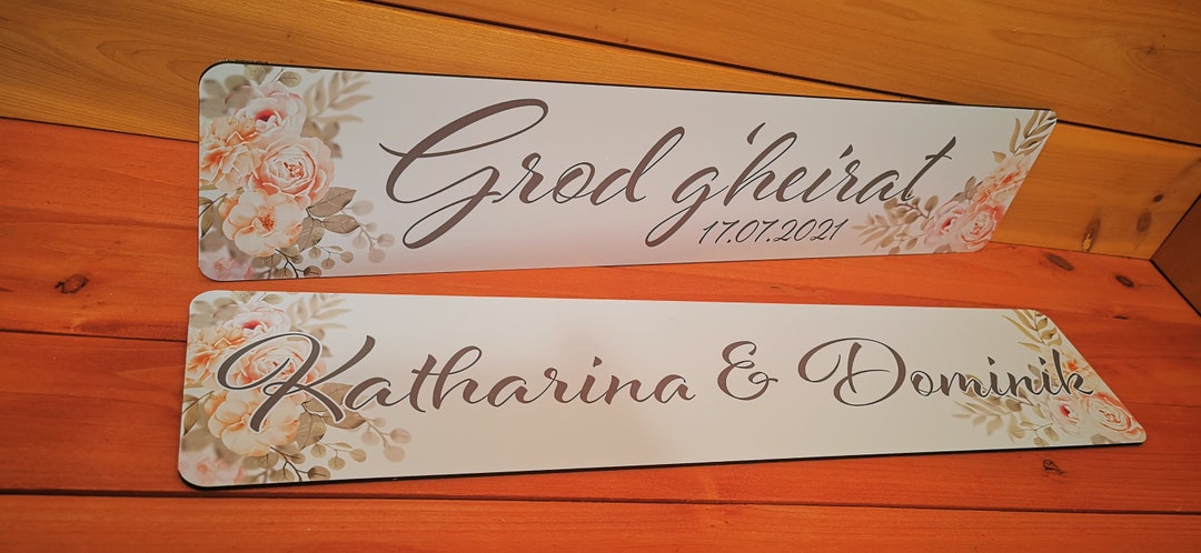 2x License Plates for the Wedding Car for the Front and Rear - Etsy