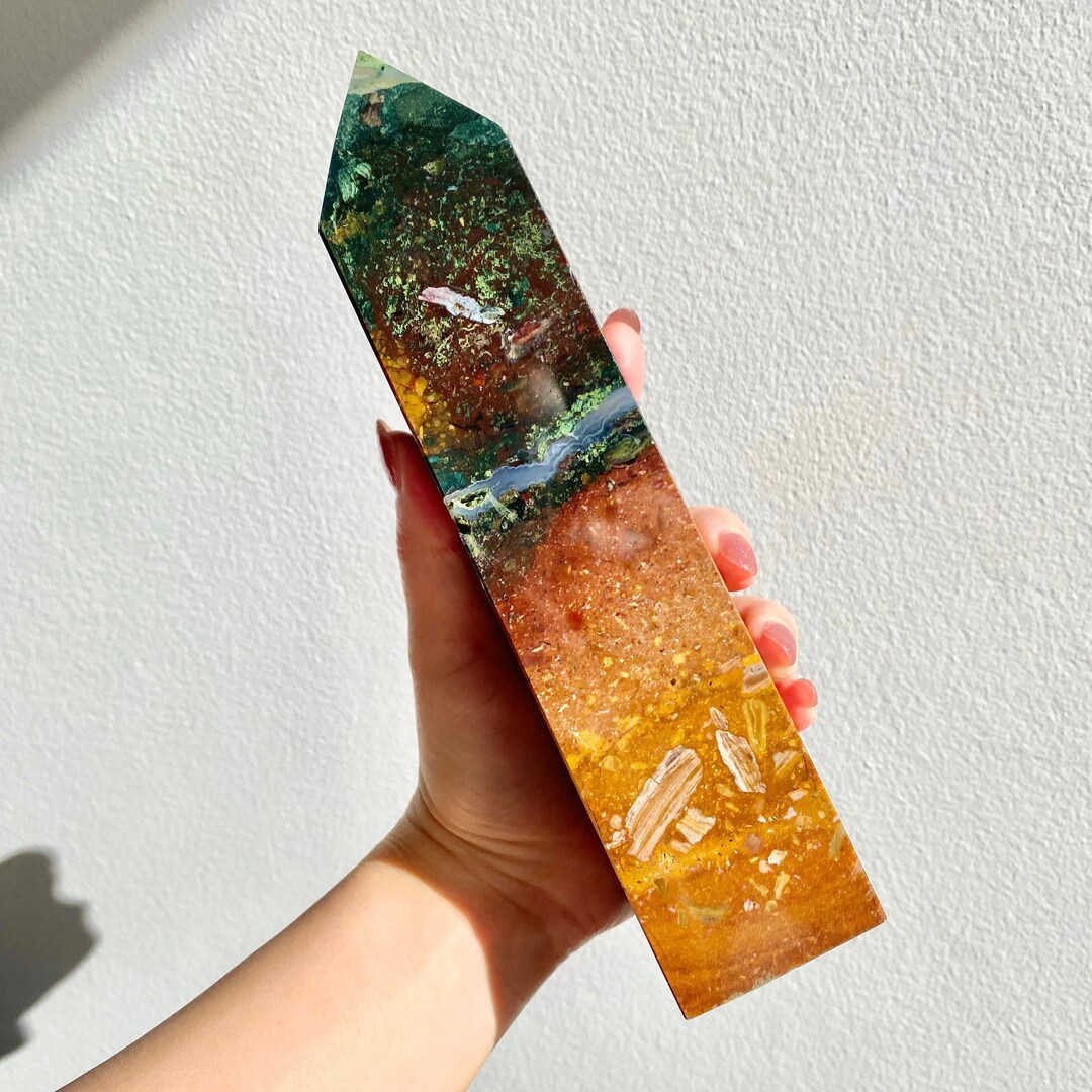 Ocean Jasper Crystal Towers Large Statement Crystal Home Decor Boho ...