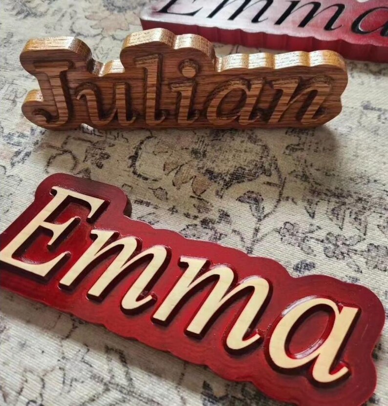 Custom Solid Wood Name Plate for Doors/wall/desk Solid Oak or Solid ...