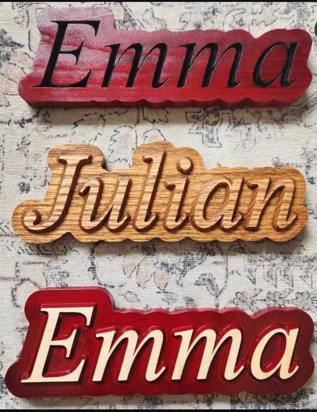 Custom Solid Wood Name Plate for Doors/wall/desk Solid Oak or Solid ...