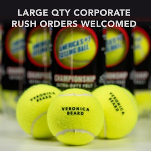 3 Pack Custom Tennis Balls - Personalized Tennis Party Gift - PRINTED ...