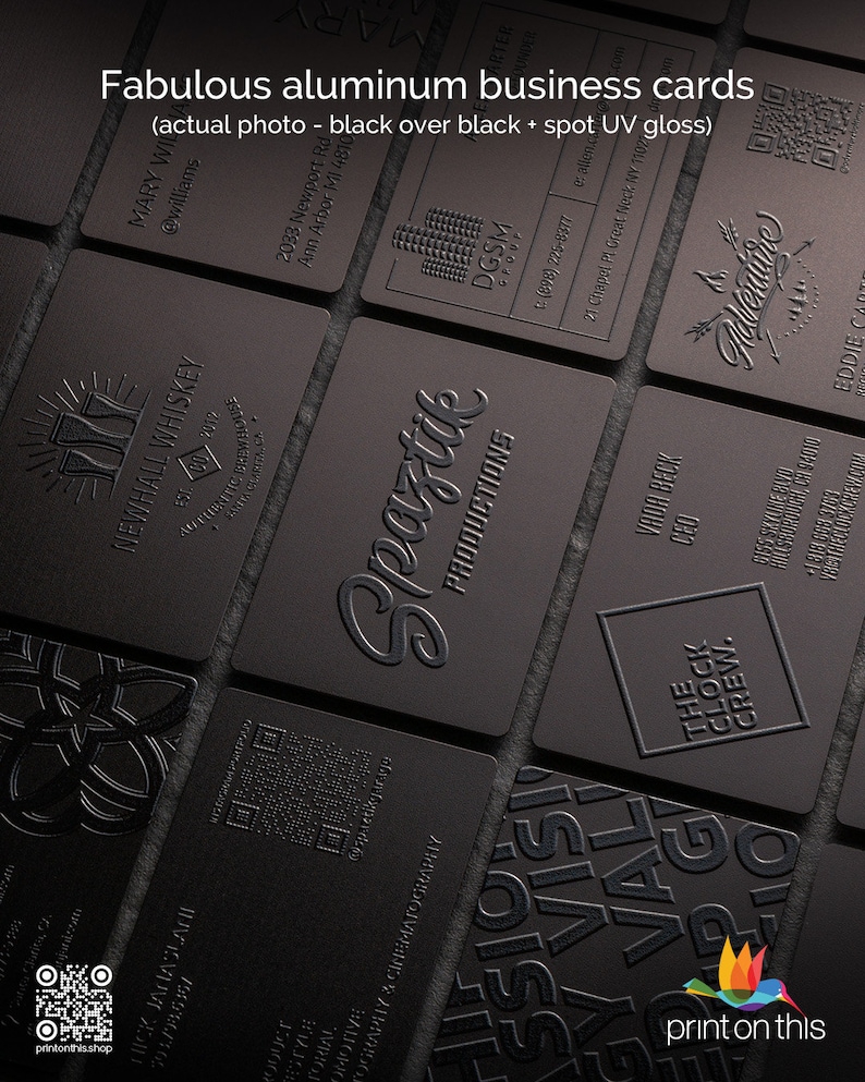 Luxury Metal Business Card – Personalized UV Printed Aluminum ...