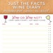 Simple Wine Diary – Printable Wine Journal (PDF) - Etsy
