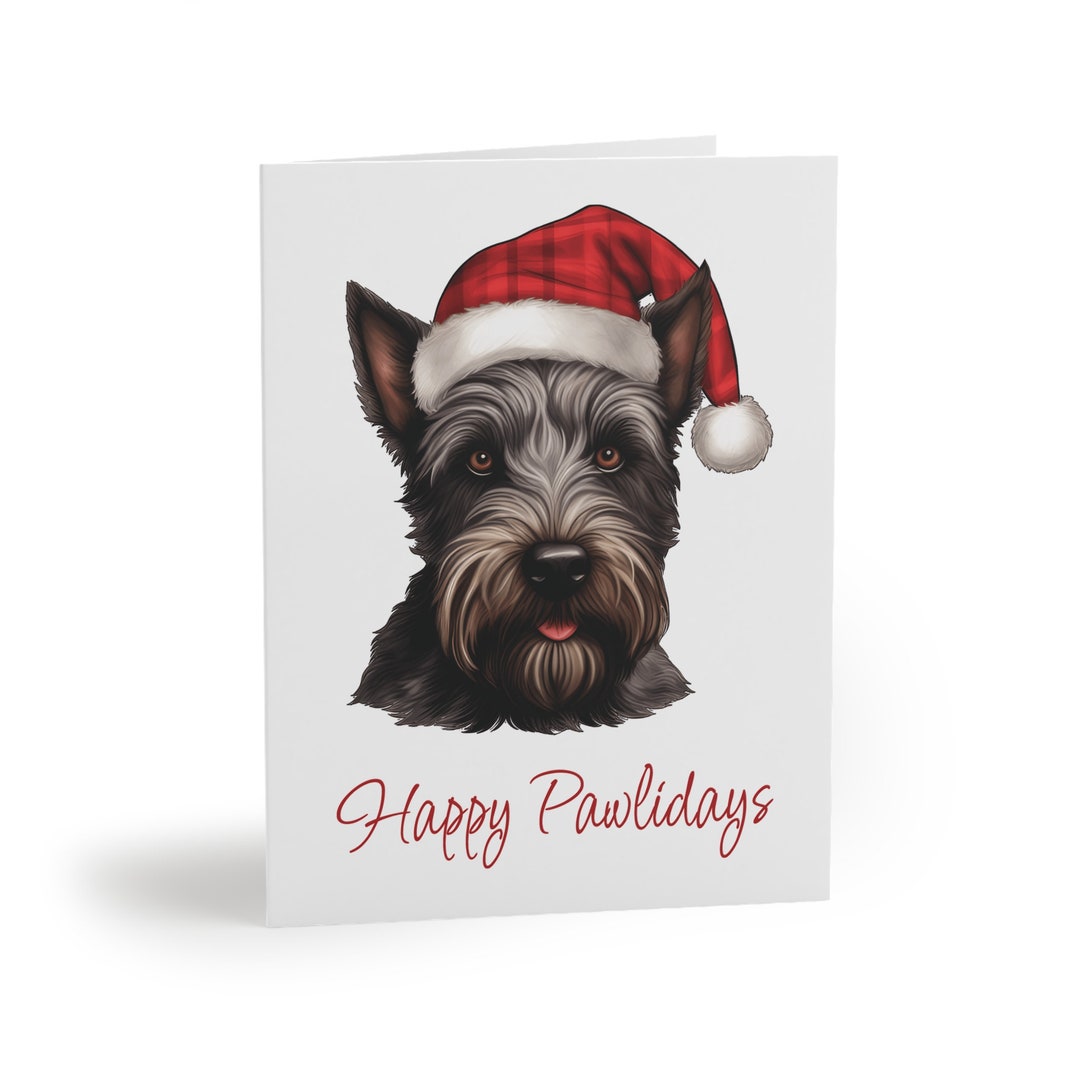Scottish Terrier Christmas Cards - "happy Pawlidays" Greeting Card Set ...