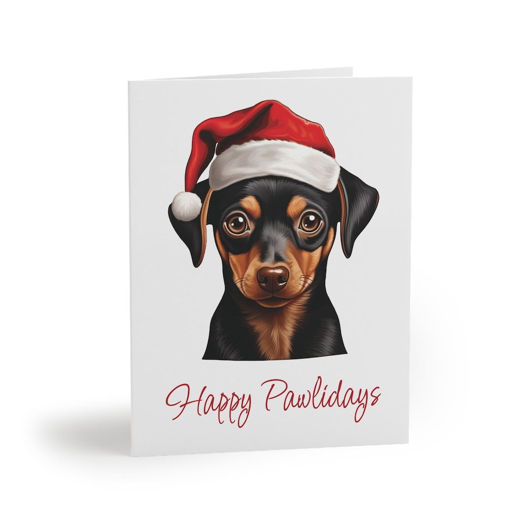 Miniature Pinscher "mini Pin" Christmas Cards (4.25" X 5.5'') - Pack of ...