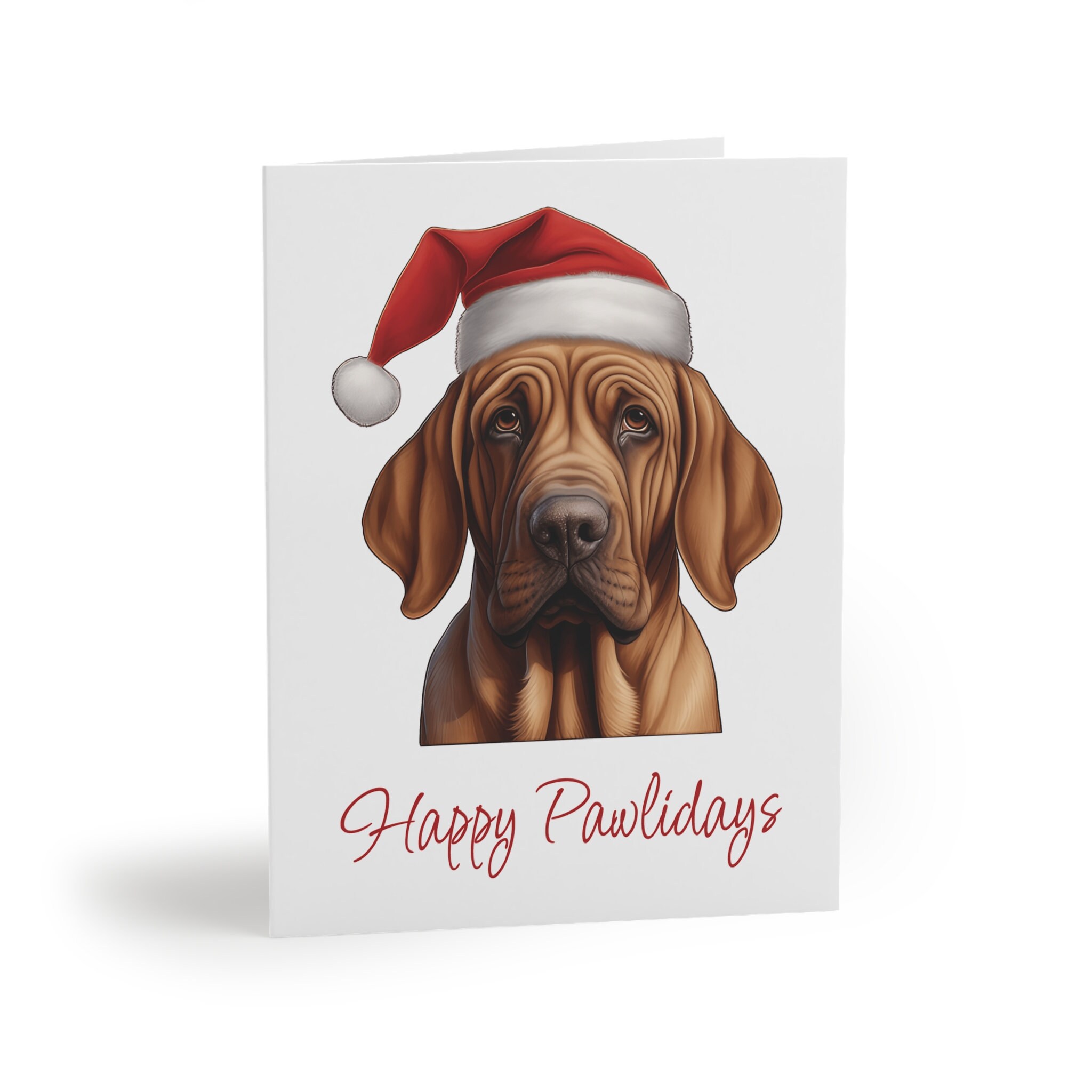 Bloodhound Christmas Cards 4.25 X 5.5'' Pack of 8, 16, or 24 Dog ...