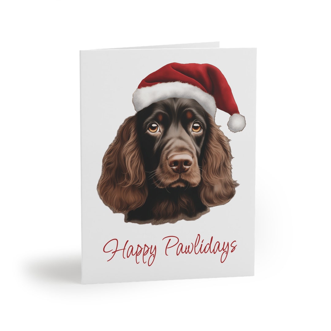 Cocker Spaniel Christmas Cards (4.25" X 5.5'') - Pack of 8, 16, or 24 ...