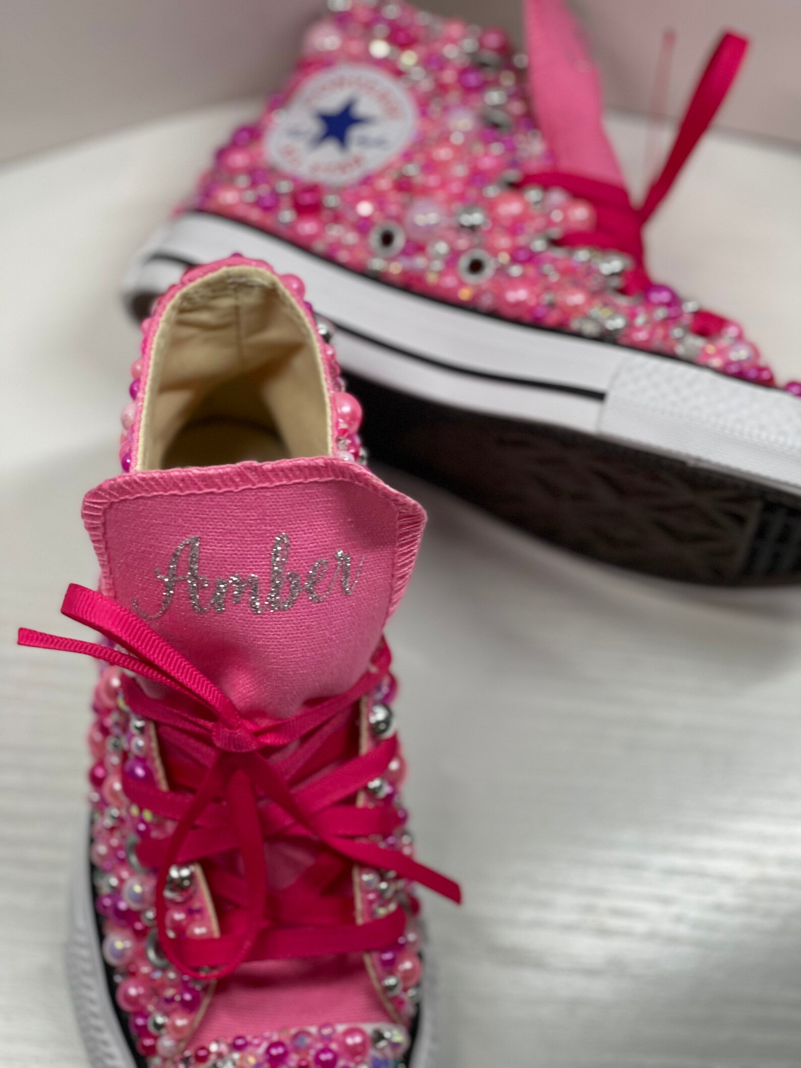 Shades of Pink Custom Converse - Etsy