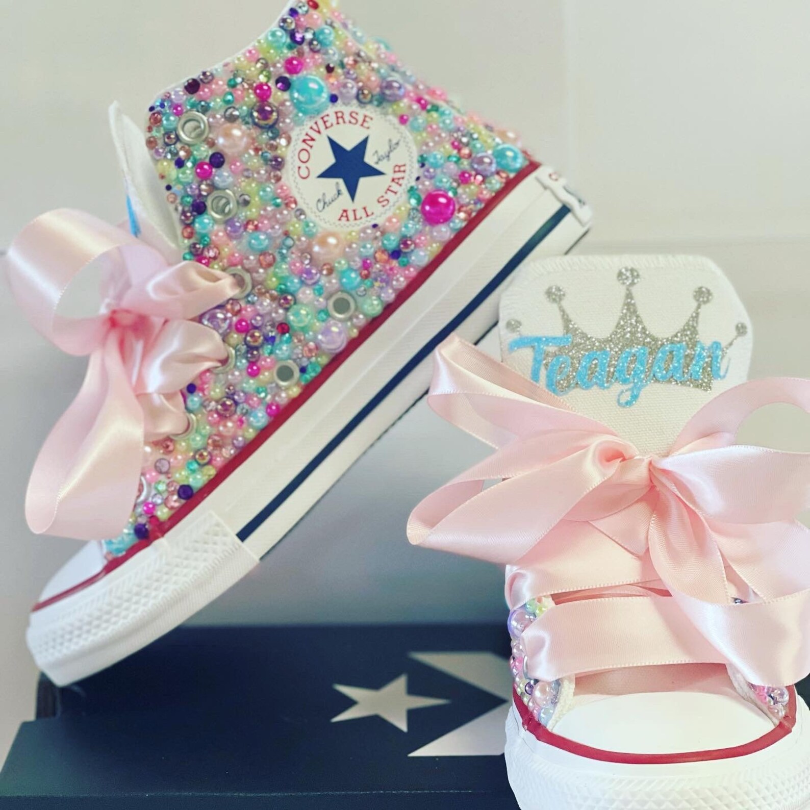 Pastel Princess Converse - Etsy