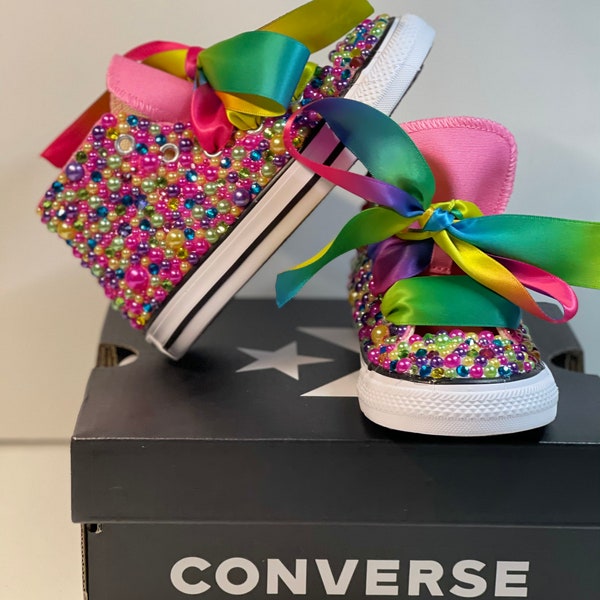 Rainbow Converse - Etsy