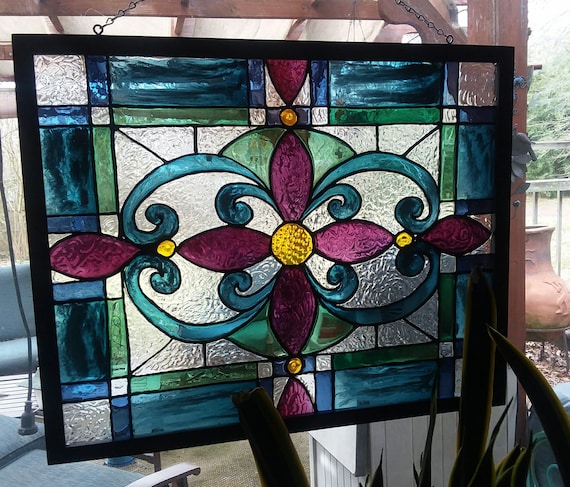 Faux Stained Glass Panels For Windows - Glass Designs