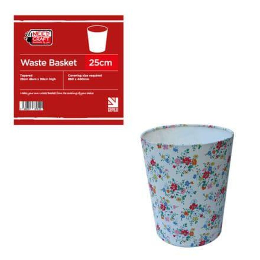 Waste Paper Bin Kit, Cover Your Own Bin to Match Your Room, Individual ...