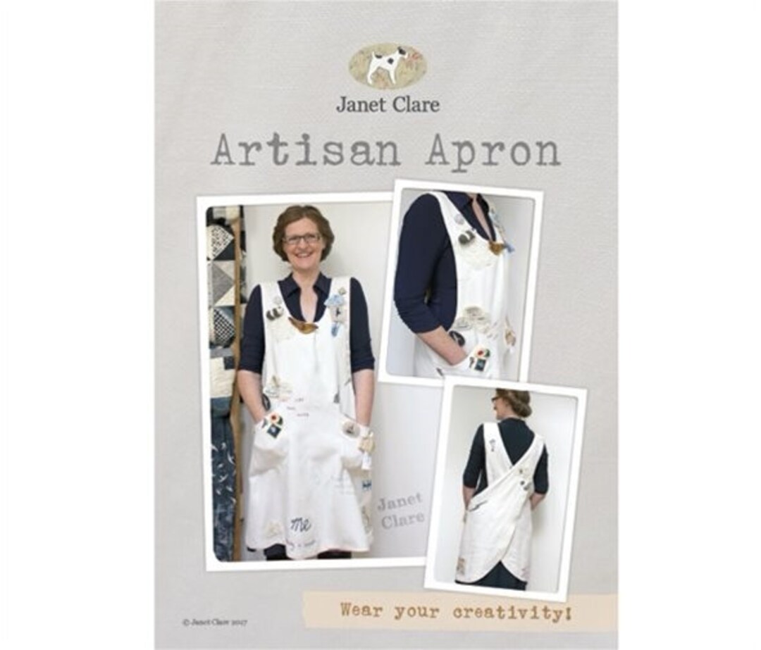 Janet Clare's Artisan Apron Paper Sewing Pattern, Modern Apron Sewing ...