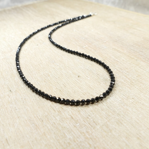Black Spinel Necklace - Etsy