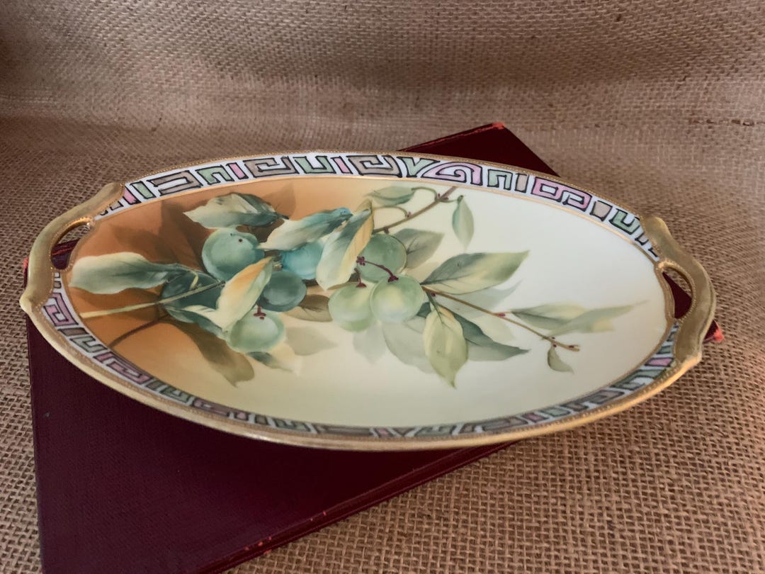 Nippon Morimura Bros Hand Painted Oval Porcelain Dish, Nippon Dish With ...