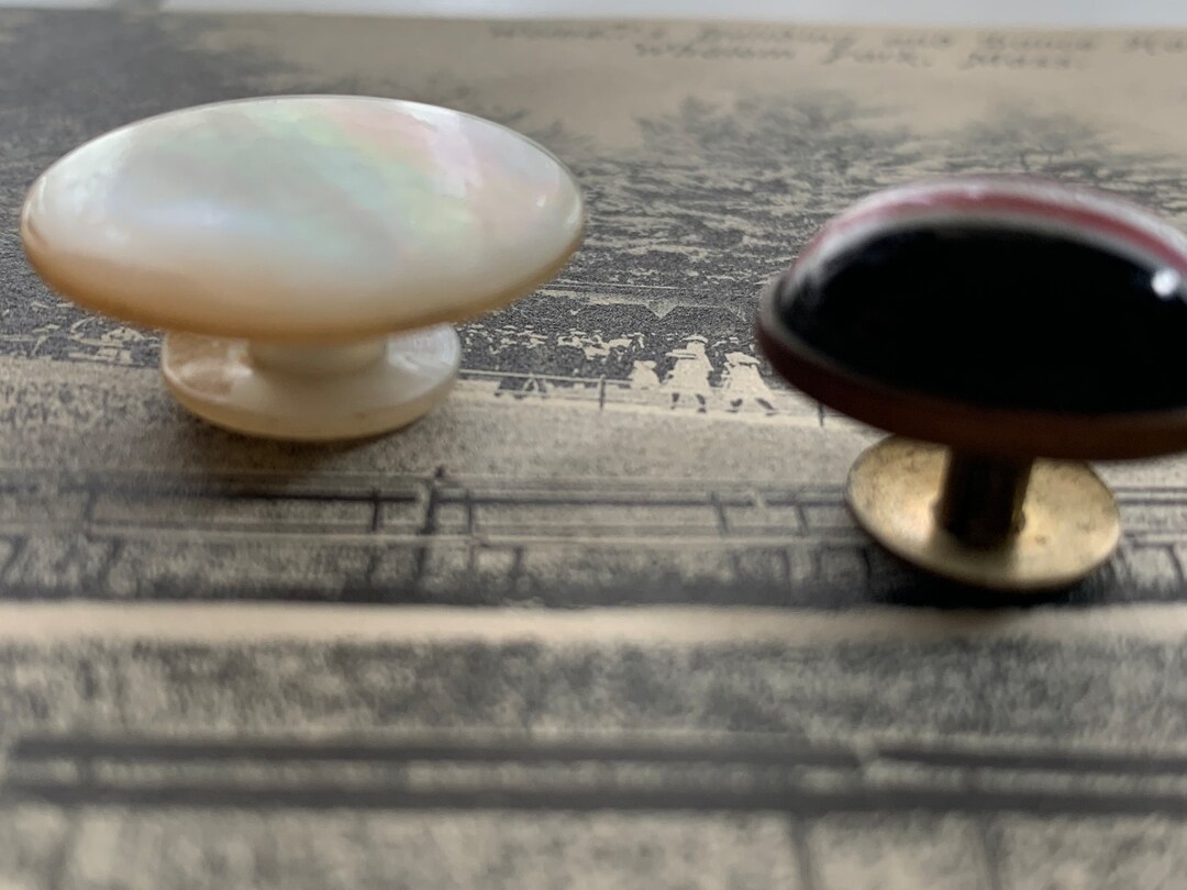 Antique Collar Buttons Your Choice: Vintage Men's Shell Stud Shirt Button or Glass Batchelor ...