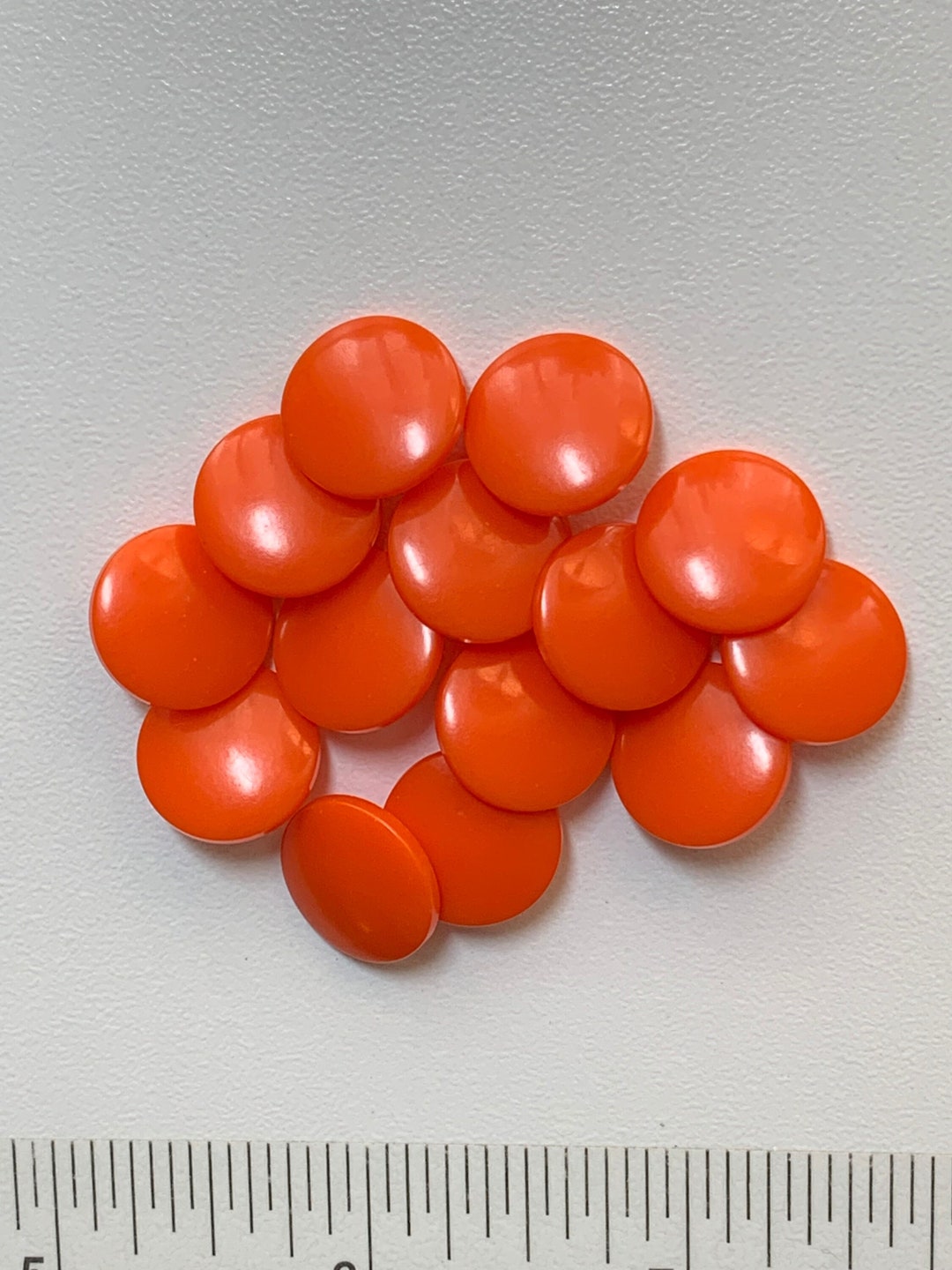 Set of 12 Round Orange Shank Buttons, Small Orange Plastic Buttons - Etsy