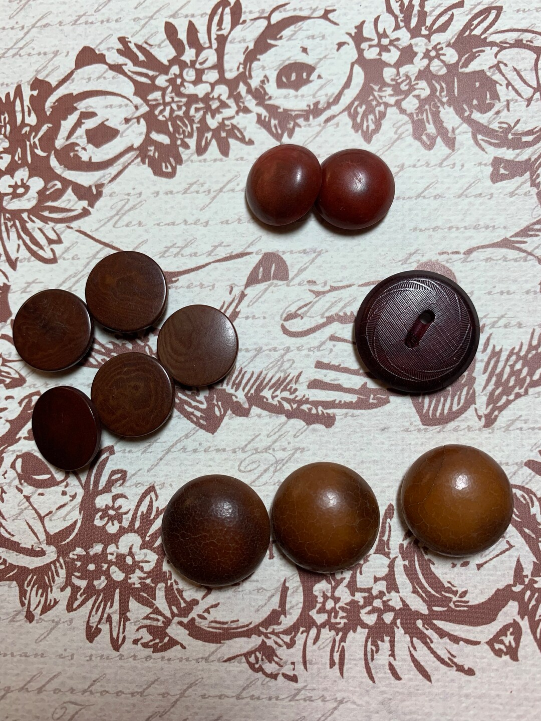 Tagua Nut Buttons, Lot of Vegetable Ivory Buttons, 11 Tagua Nut Buttons ...