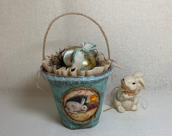 Spring Decorated Peat Pot, Rabbit Theme Decorated Peat Pot, Egg Rabbit ...