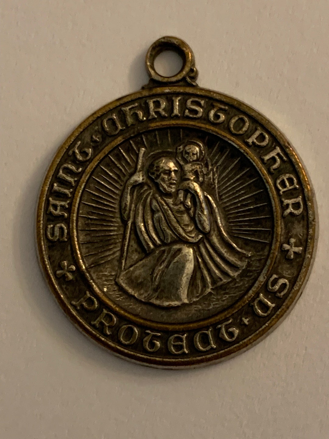 Saint Christopher Protect Us Medal to RD From Bishop Choi, Korean War ...