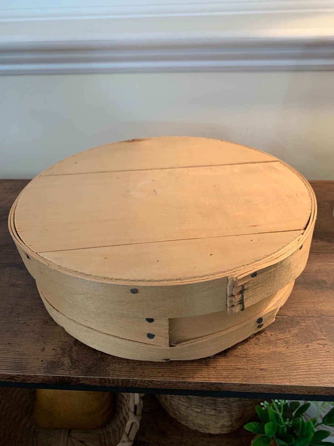 Round Wood Cheese Box, Rustic Wood Round Cheese Box, Wood Cheese Box ...