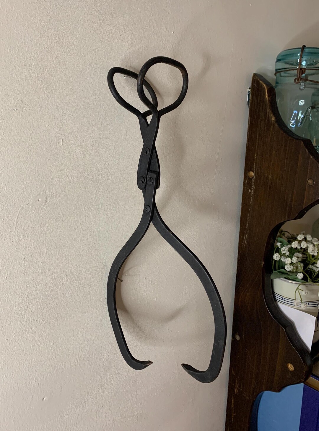 Vintage Cast Iron Ice Block Tongs - Antique Farmhouse Decor - Etsy