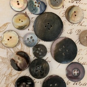 Antique Carved Shell Buttons Smokey MOP Shell Buttons Smokey - Etsy