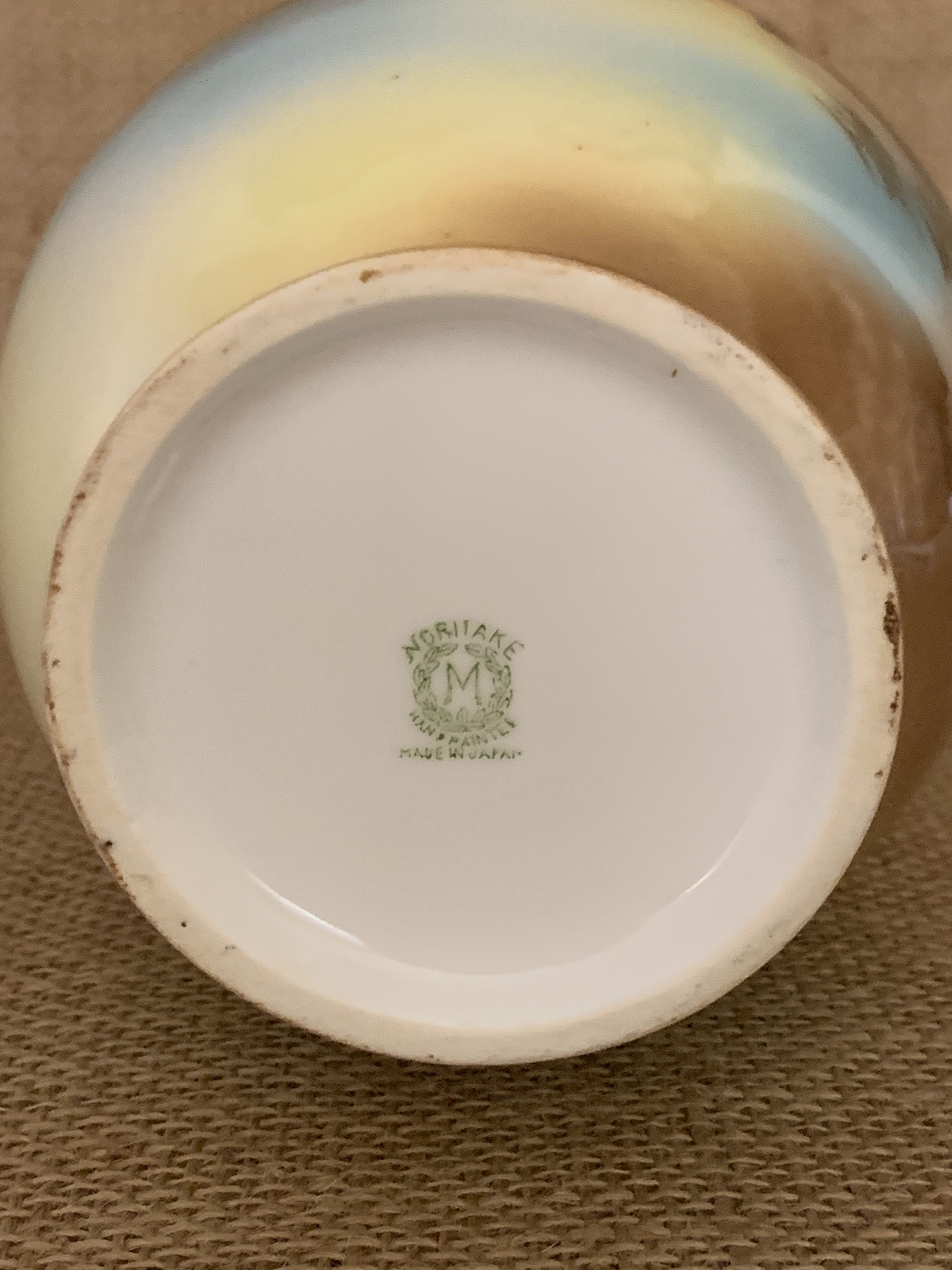 Noritake Green Label Yellow Vase 8 Morimura Brothers - Etsy