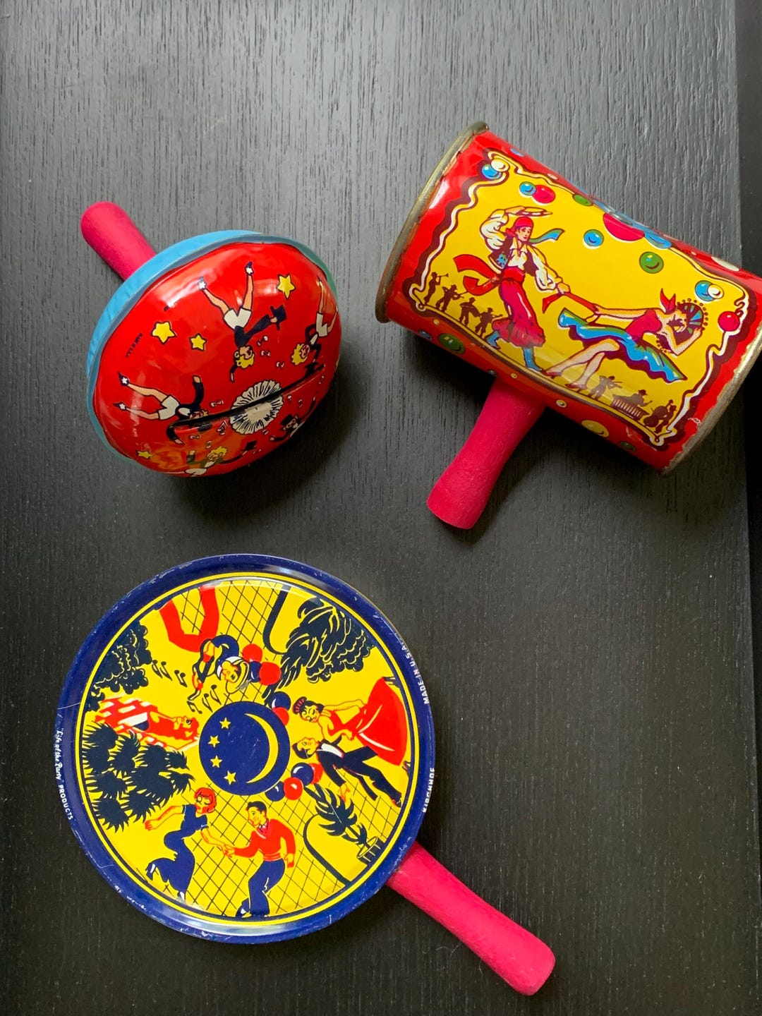 Vintage Metal Party Noisemakers: Festive Rattlers - Etsy