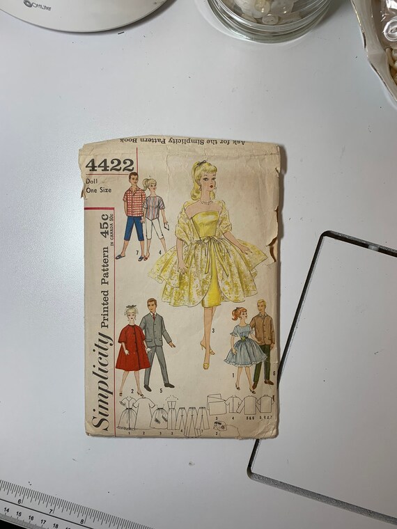 Simplicity Pattern 4422 for 11 1/2 Dolls Simplicity | Etsy