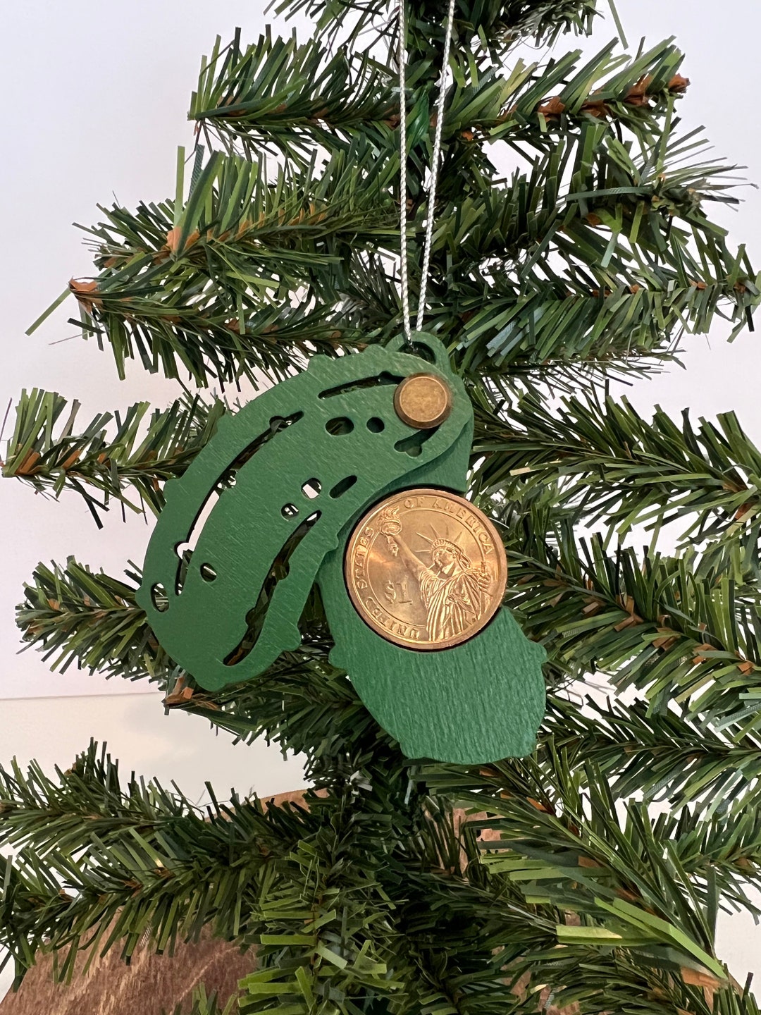 Dollar Coin Christmas Pickle Ornament - Hidden Ornament Gift - Etsy