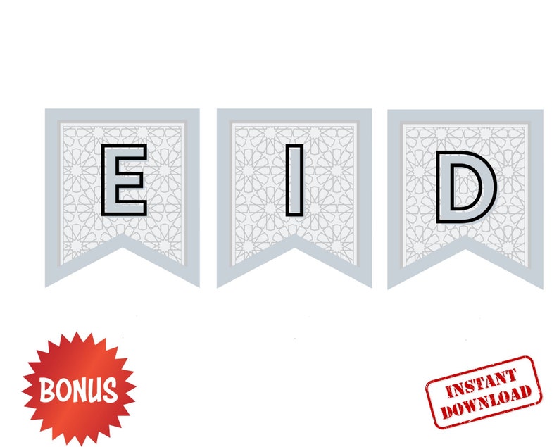 Printable Eid/ Ramadan Mubarak Banner Ramadan Decorations - Etsy