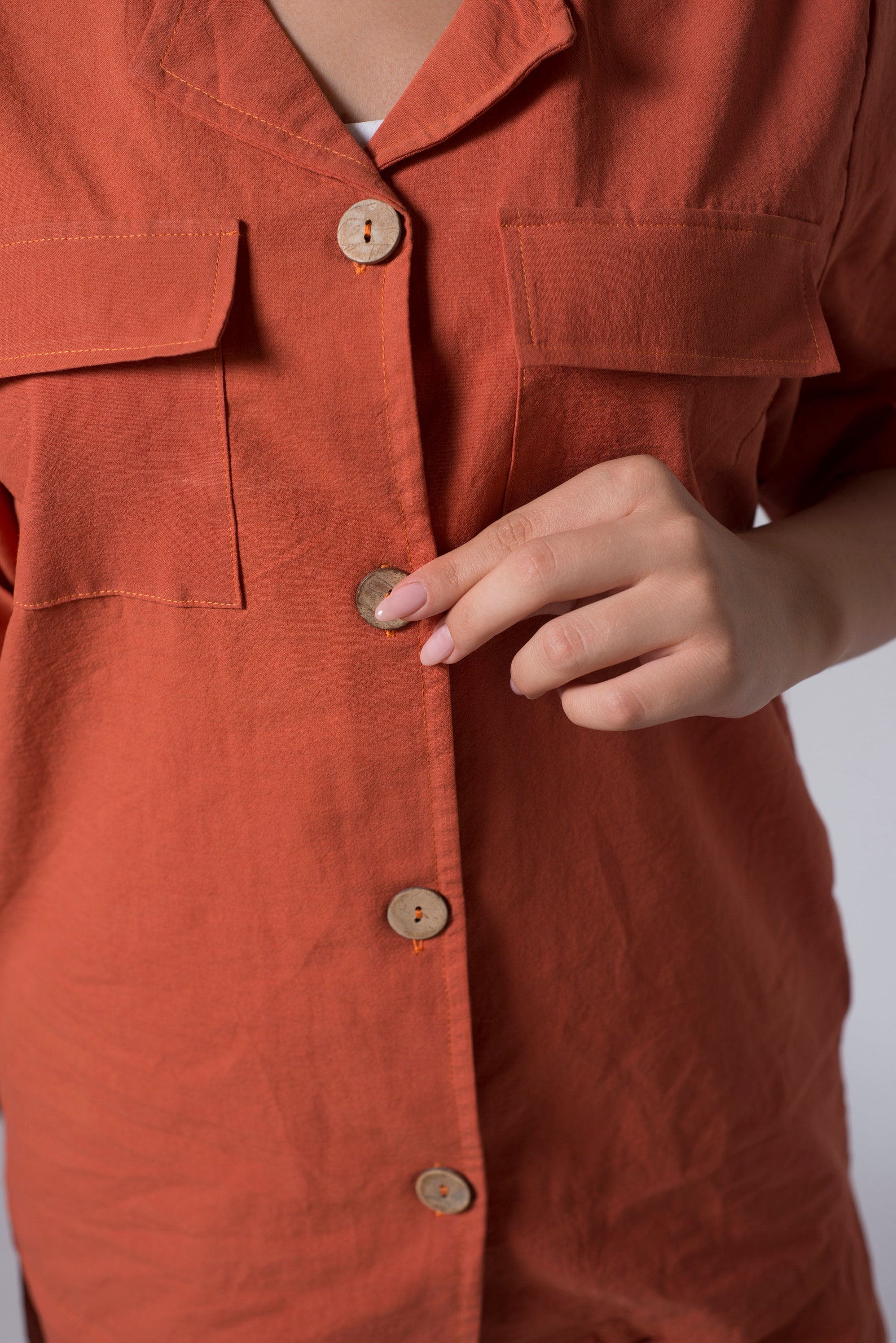 Burnt Orange Pajamas Set Stone Washed Organic Cotton Pajama - Etsy